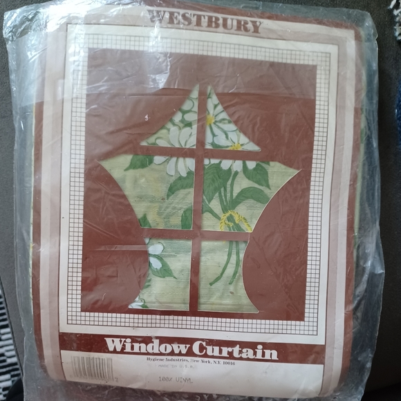 Accents | Vintage 196s Vinyl Window Curtain New | Poshmark